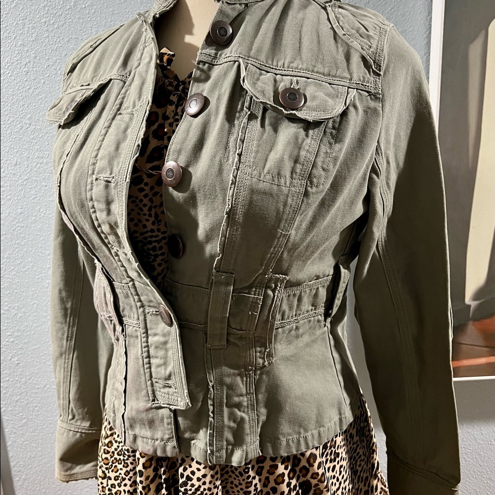 Sharp Olive Punk Jacket - Gem